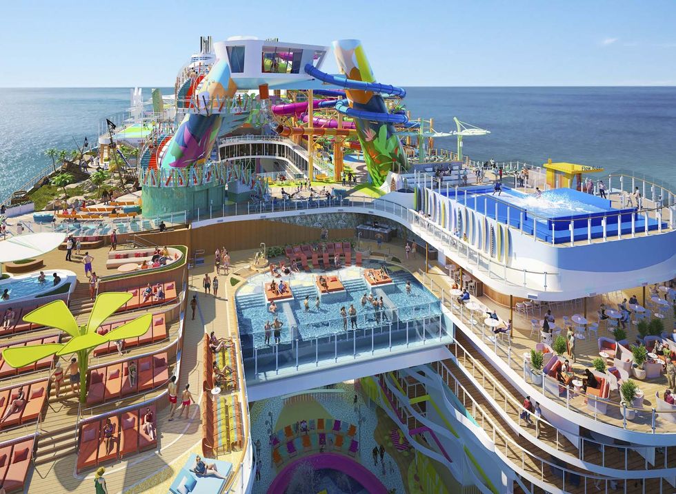 Icon of the Seas: World's largest cruise ship sets sail with water park ...