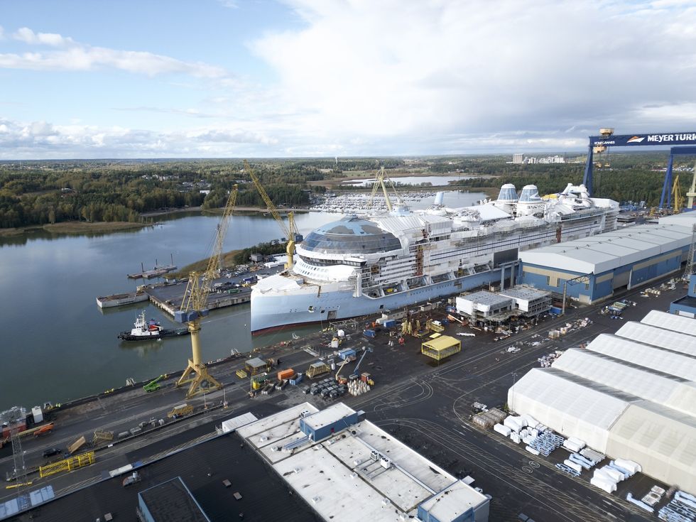 Construction on Royal Caribbean's new Icon class ship is underway ...