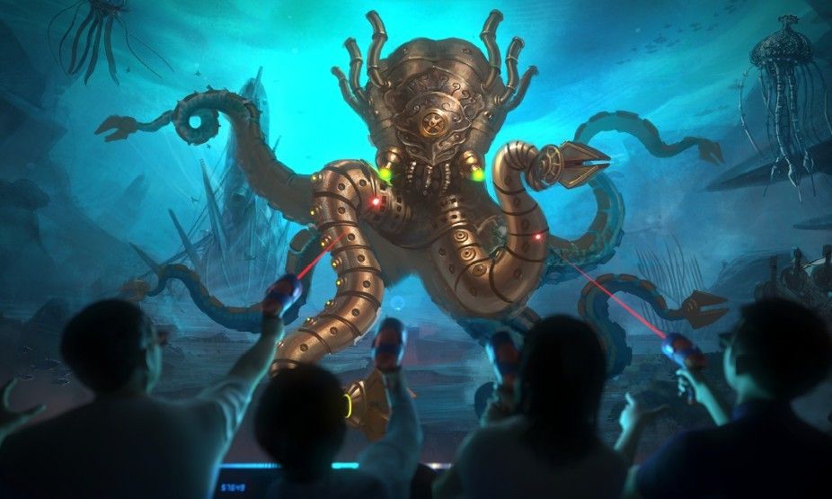 Triotech Interactive Dark Ride, Voyage to the Iron Reef, Knott’s Berry Farm Blooloop