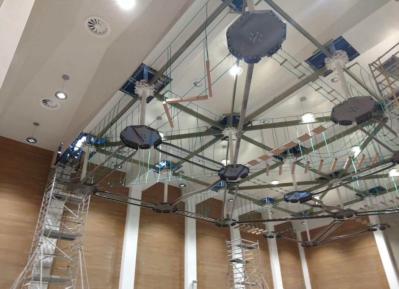 Naufar rehab centre Qatar installs Ropes Courses Inc Sky Trail