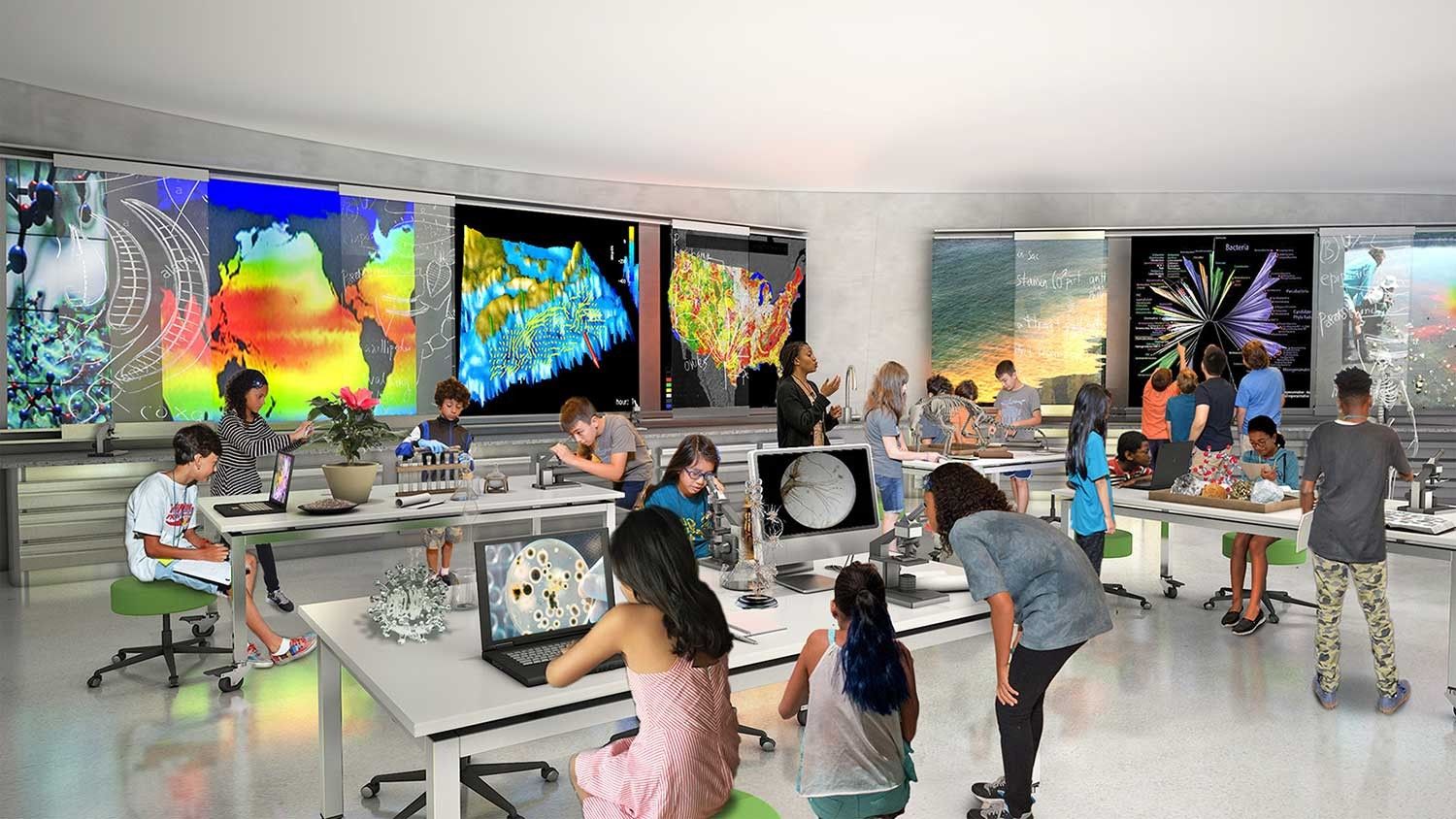 Nature Technology Interactive Walls