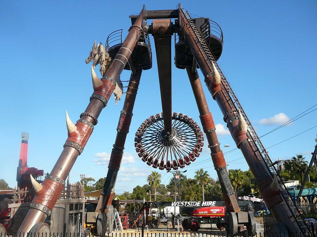 Intamin's “Goliath” Gyro Swing Adventure World Perth, Australia | blooloop