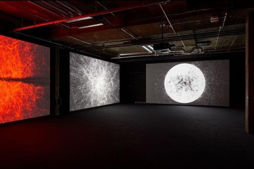 Digital Projection | Ryoji Ikeda data-verse exhibition | blooloop