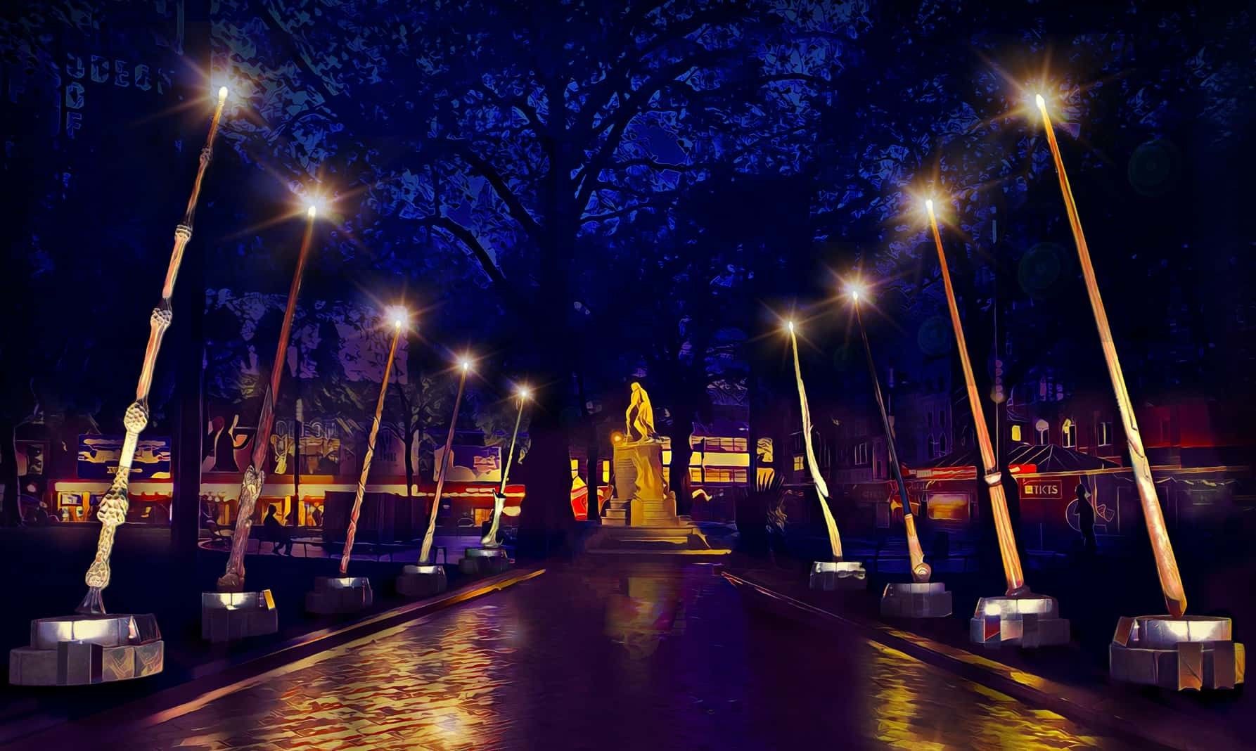 Leicester Square to illuminate with giant Harry Potter wands | blooloop