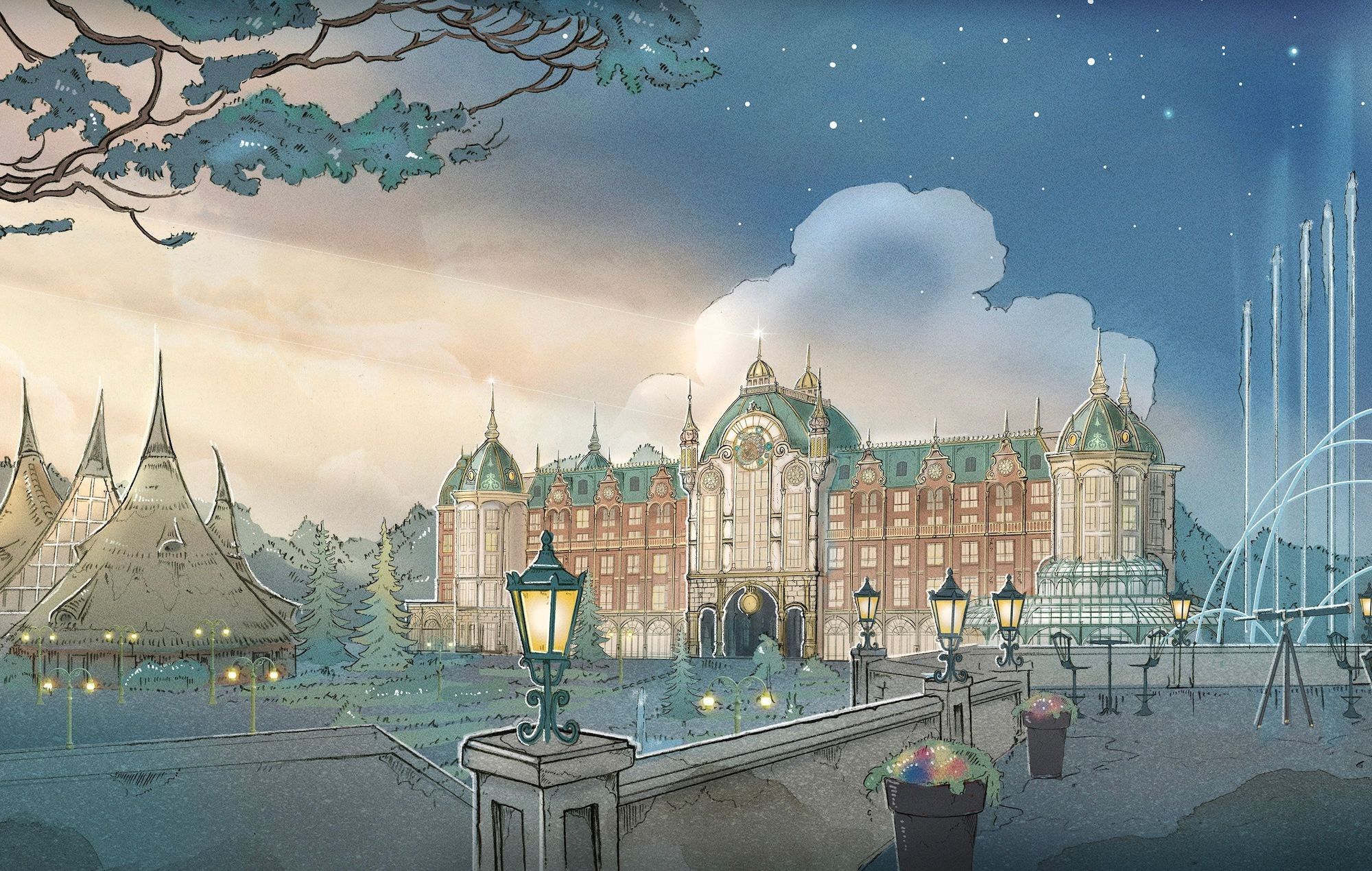 Efteling Grand Hotel unveiled in new concept art | blooloop